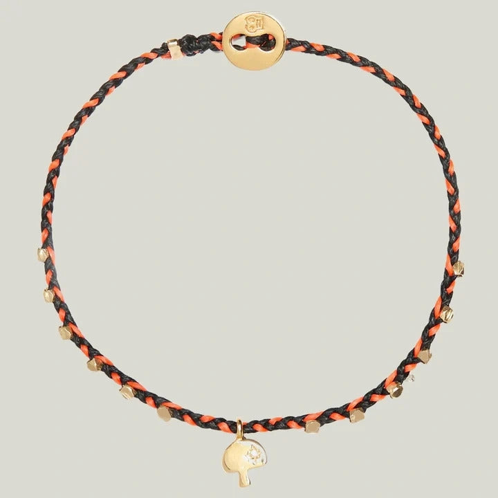 Easygoing Diamond Shroom Charm Bracelet in Black & Neon Red – abc ...