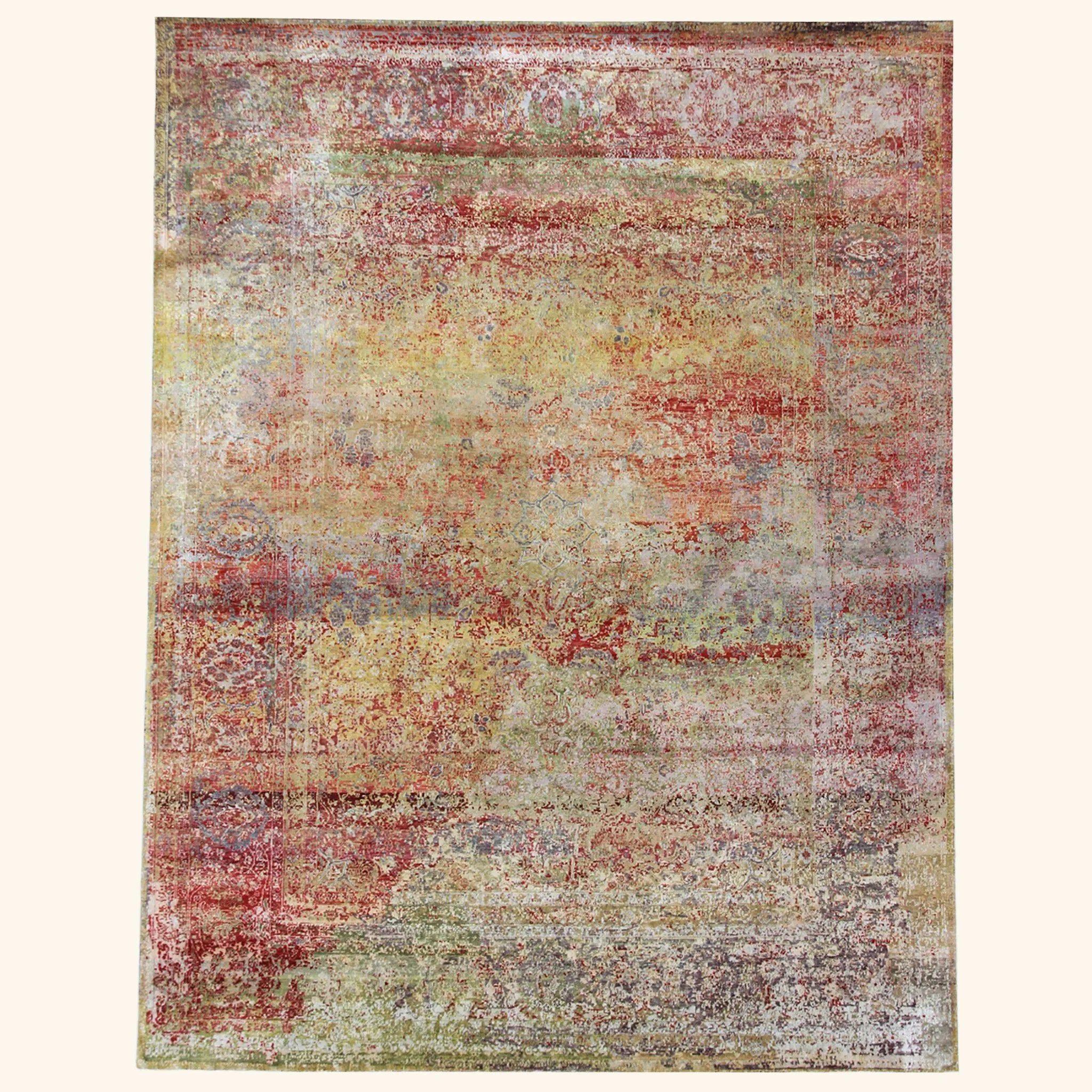 Multicolored Transitional Silk Rug - 8'11" x 12'4" – abc carpet & home