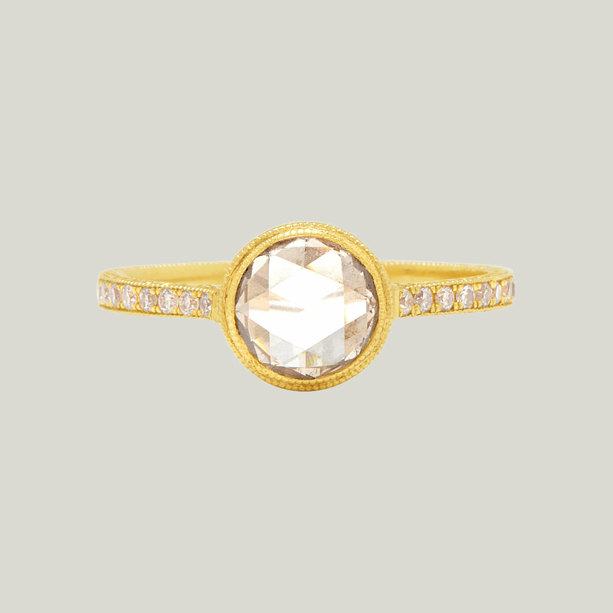 Engraved Cathedral Ring with Pave Band – abc carpet & home