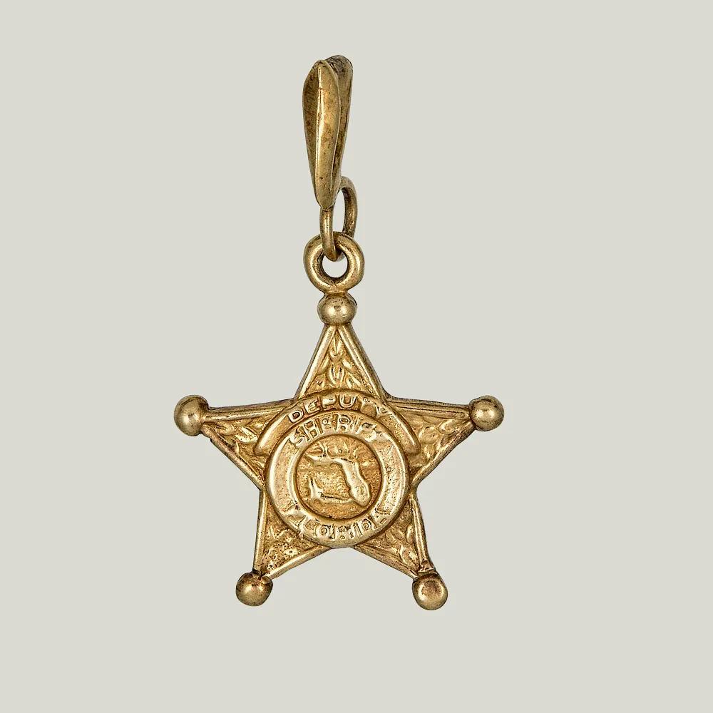 Gold Sheriff's Badge Charm – abc carpet & home