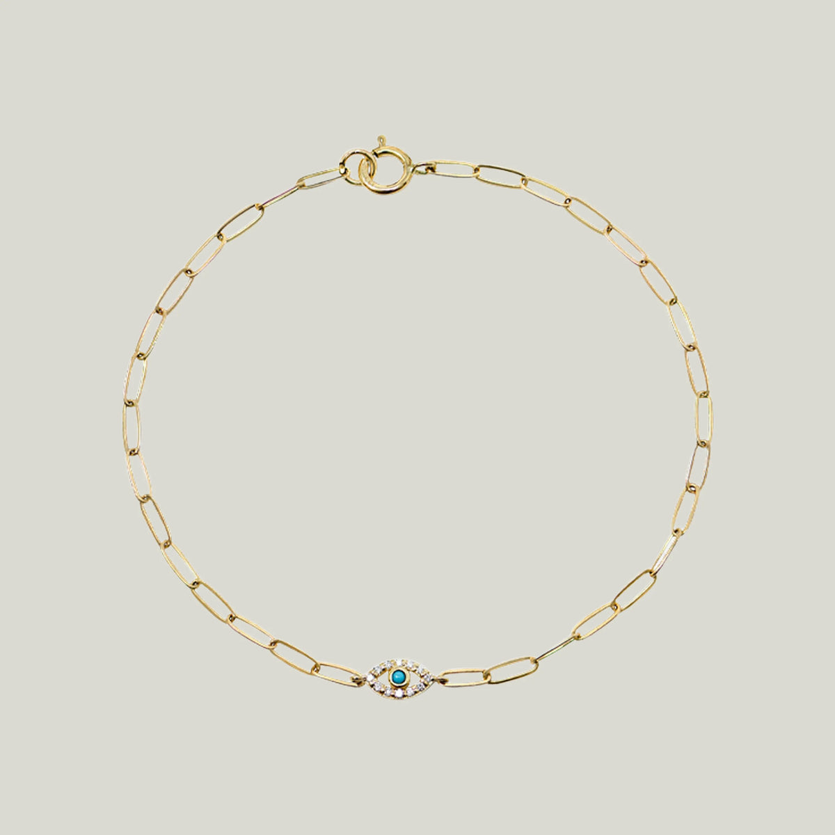 Evil Eye Paperclip Bracelet – abc carpet & home
