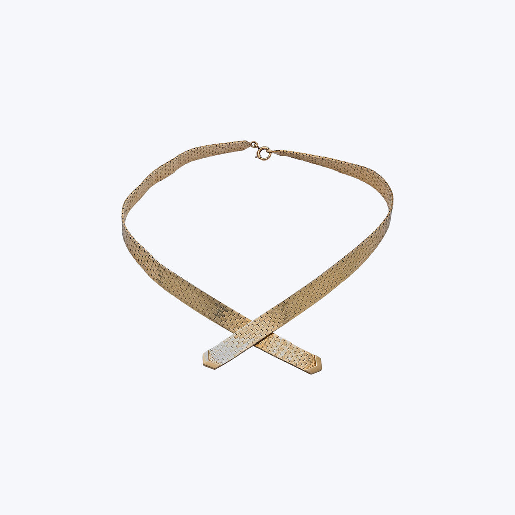 Tiffany & Co. Vintage 14KYG Crossover Ribbon Necklace – abc carpet & home