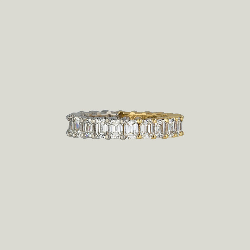 Emerald Cut Diamond Yin-Yang Eternity Band – abc carpet & home