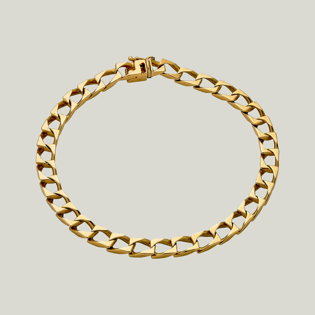 Cartier Vintage 18KYG Flat Curb Link Bracelet – abc carpet & home