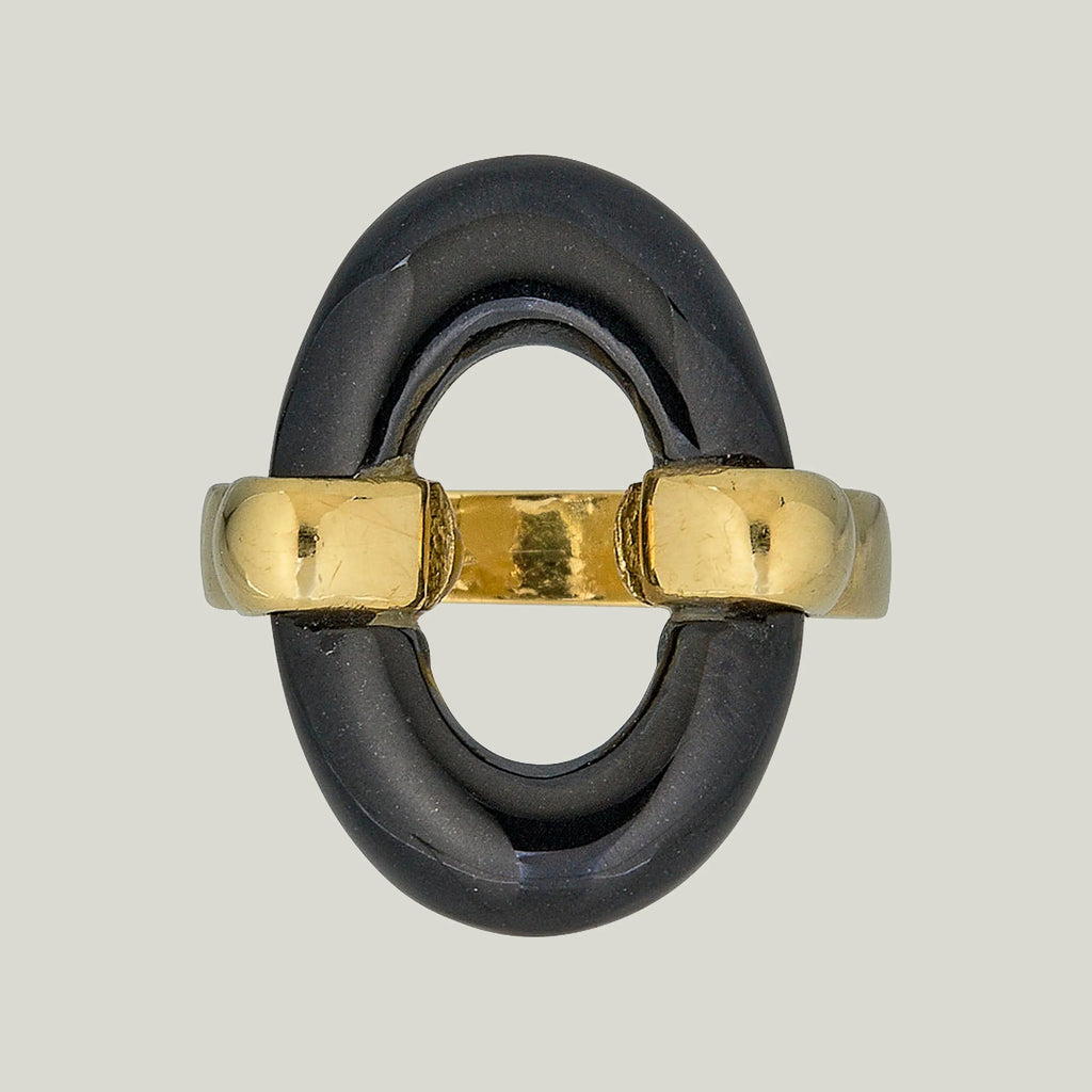 Cartier 1980s 18KYG Black Onyx Ring – abc carpet & home