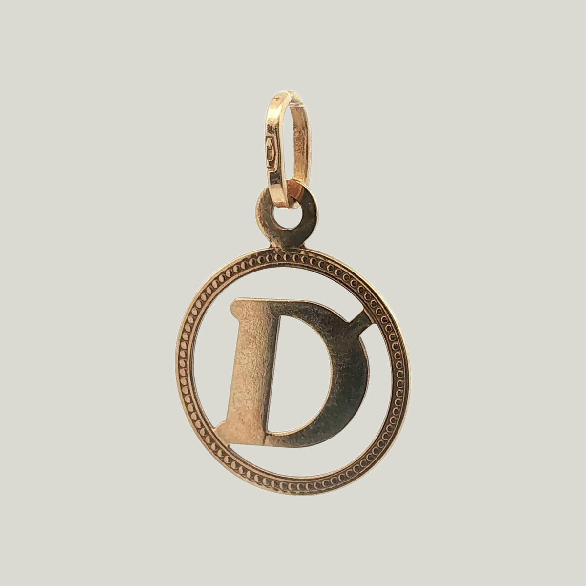 18k Yellow Gold Charm Letter D 1950's – abc carpet & home